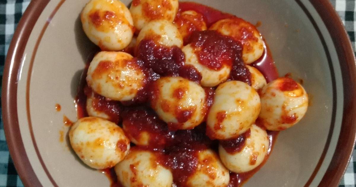 43 resep telor puyuh balado manis enak dan mudah - Cookpad
