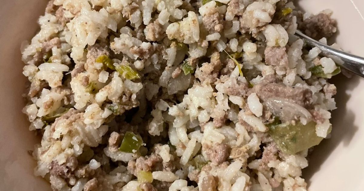 Rice Dressing—Dirty Rice An Ancient, Authentic, Cajun Recipe From ...