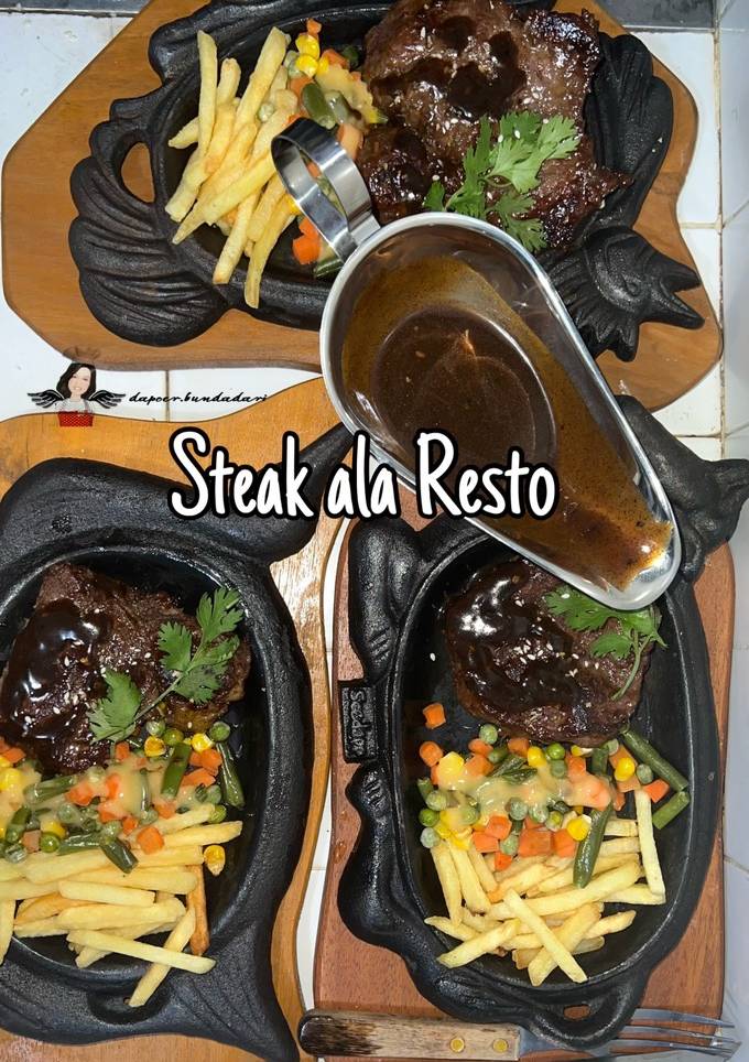 Resep Steak ala Resto di rumah aja (nikmat tiada tara!) oleh Bundadari ...