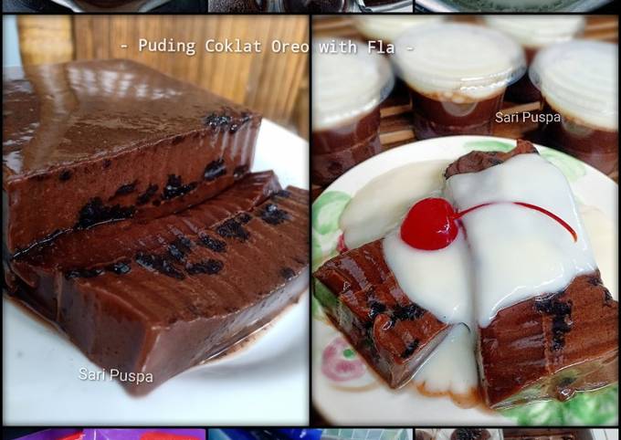 Resep Puding Coklat Oreo with Fla oleh Sari Puspa - Cookpad