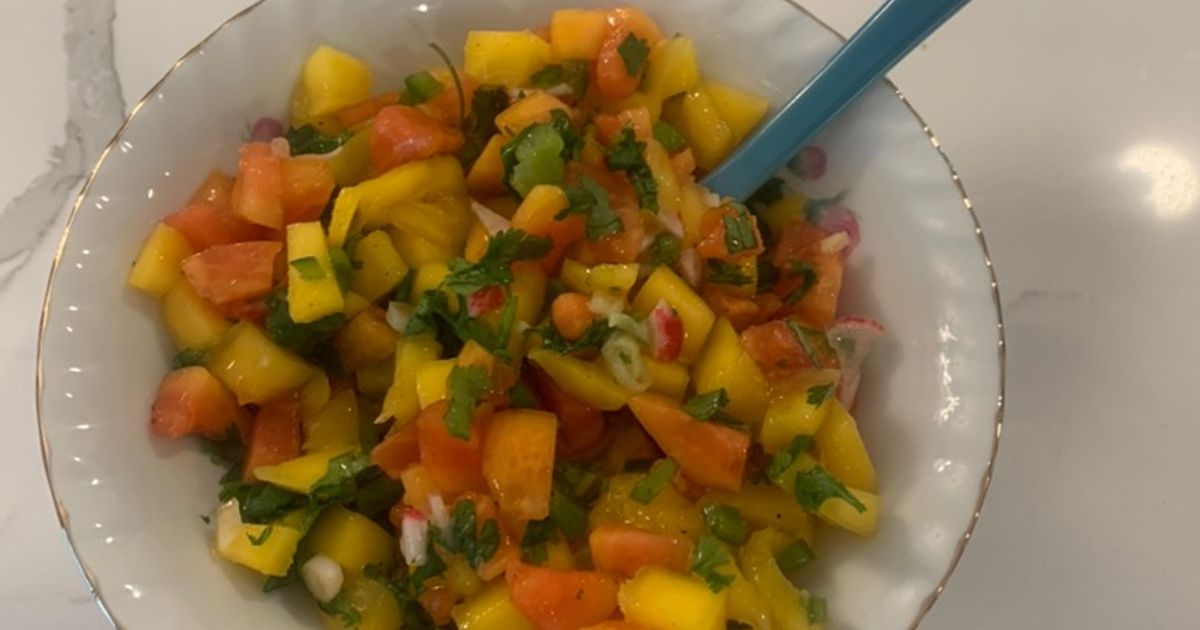 Mango Papaya Fruit Salsa Recipe By B’s Messy Kitchen