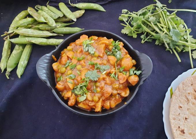 Mushroom matar ki subji Recipe by Mukti Sahay - Cookpad