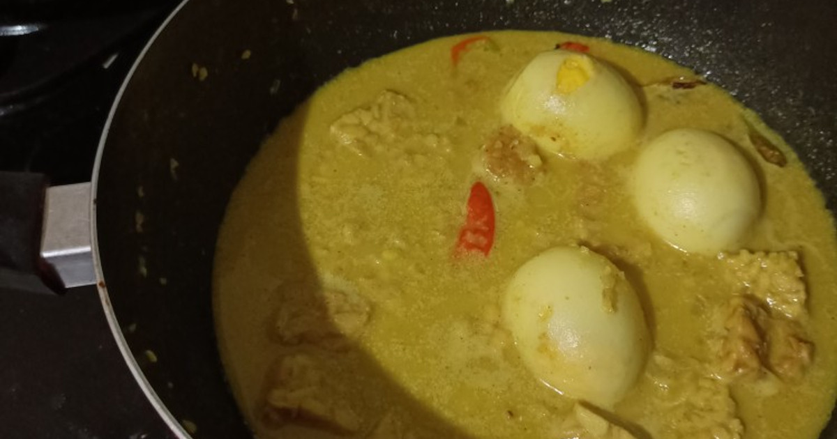 Resep Telur Tempe Masak Santan Resep Chef Rudi oleh Mamak Malas Ribet ...
