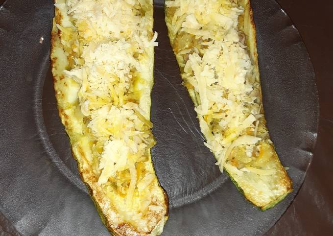 Zucchini relleno Receta de gisela- Cookpad