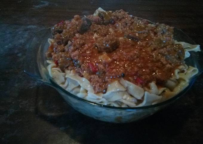 Fideos caseros con tuco Receta de Julia Nuñez- Cookpad