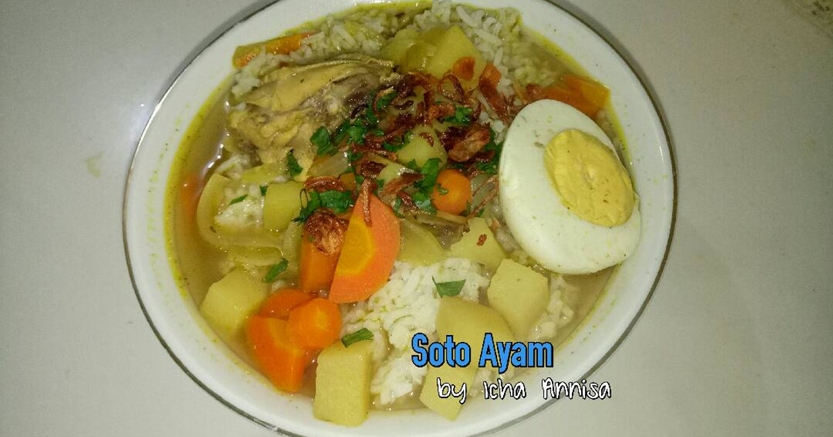 Resep Soto Ayam Simple Bumbu Indofood oleh Icha Annisa - Cookpad