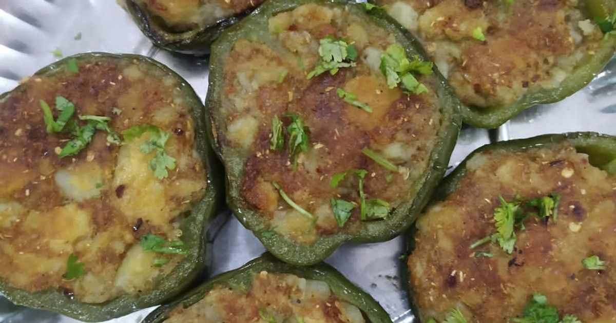 Dry Sabji (Stuffed Capsicum) Recipe by Ankita Kapil Varshney - Cookpad