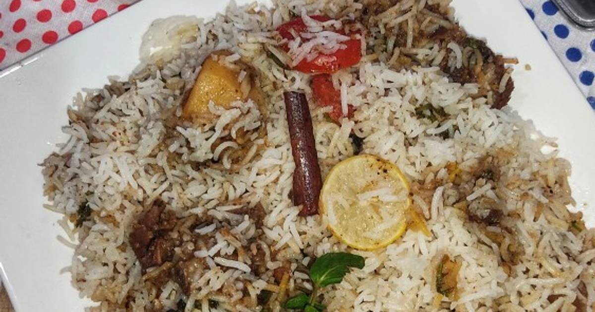White Mutton Biryani Recipe by Bushra Mazhar - Cookpad