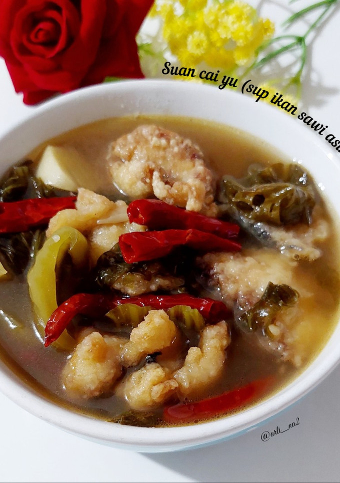 Resep Suan Cai Yu (Sup Ikan Sawi Asin) oleh Arlina - Cookpad