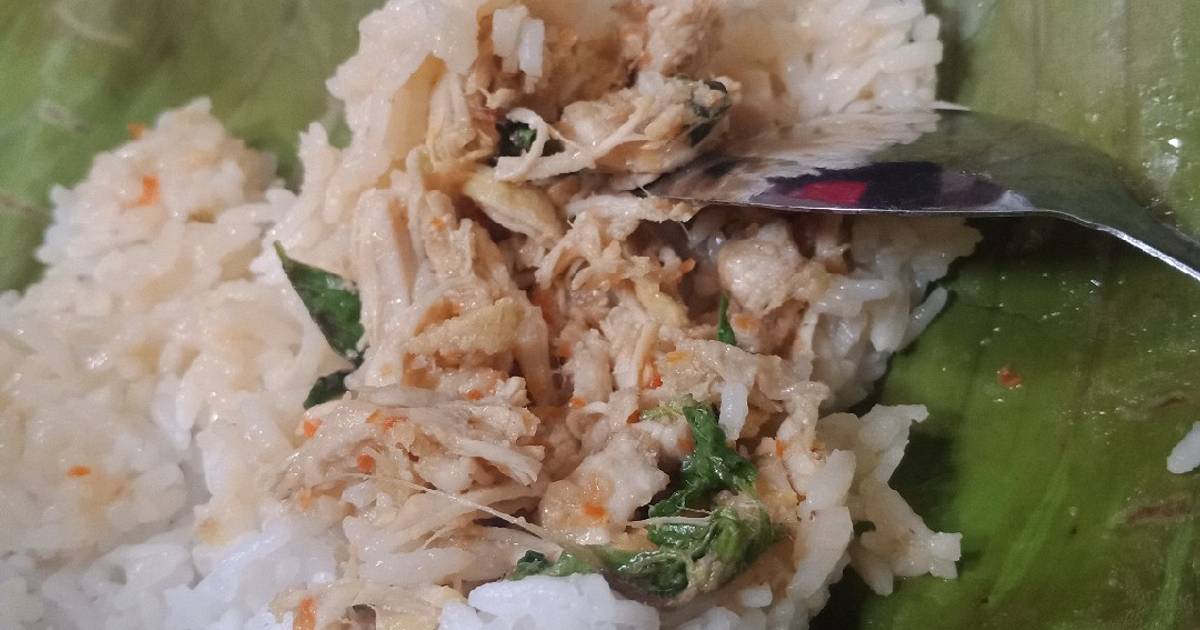 Resep Nasi Bakar Ayam Suwir Kemangi Oleh Moms Ucen The Ucen Cookpad