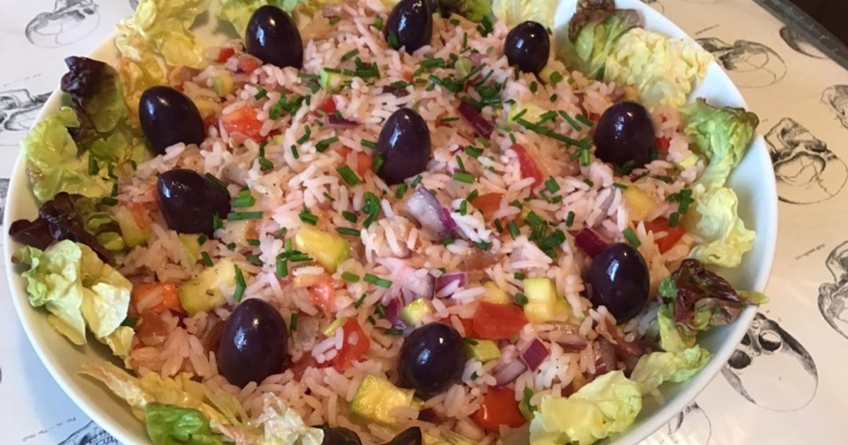 Salade De Riz Aux Légumes,Olives Et Pancetta Grillée de Mila Skull ...