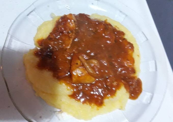 Polenta con salsa Receta de Roxana - Cookpad