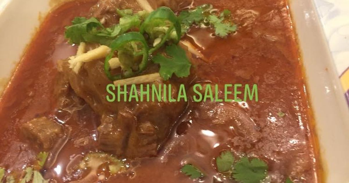 Beef Nihari Recipe by Shahnila Saleem - Cookpad