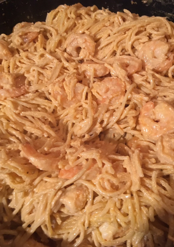 Spaghetti Con Crema Chipotle Y Camarones Receta de Estrella Dominik ...