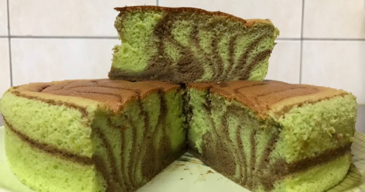 Resep Ogura pandan marmer oleh Cindy Lee - Cookpad