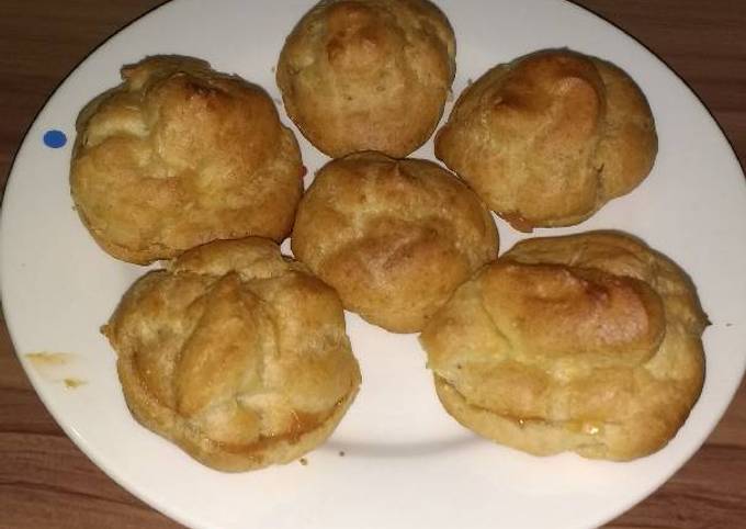 Repollas o profiteroles de arequipe Receta de Katherine Serrano ...