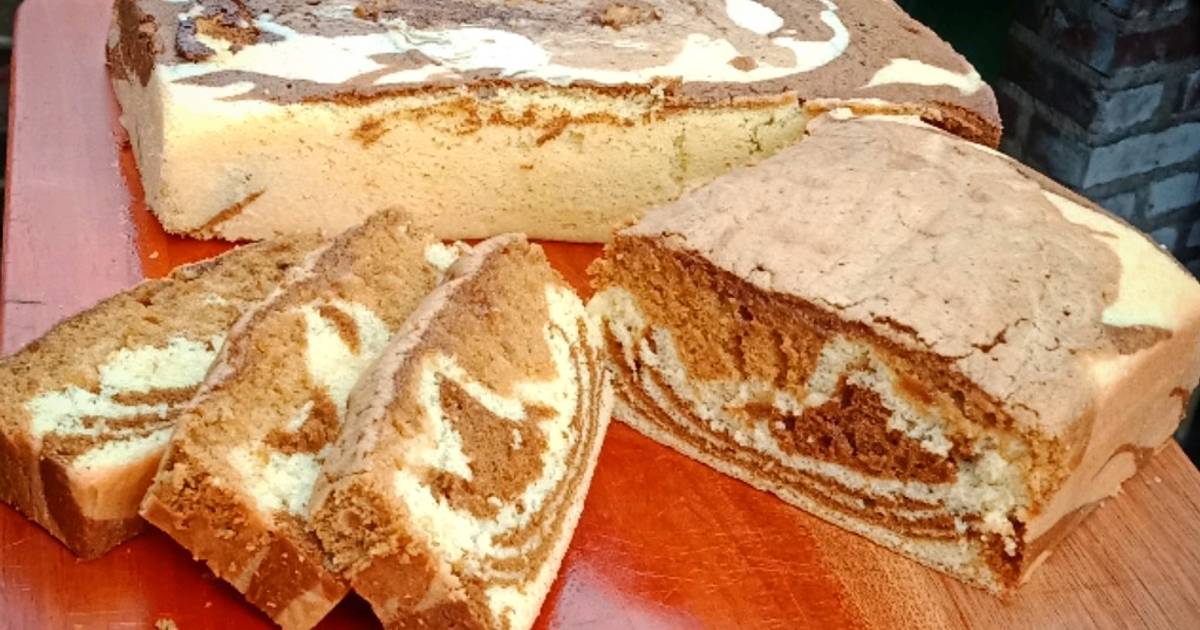 Resep Marble Cake / Marmer Cake / Bolu Marmer Ekonomis oleh Rully Alega ...