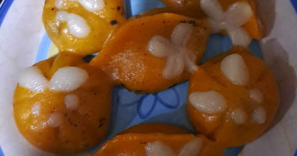 Resep Steamed Korean Pumpkin Songpyeon | Rice Cake, Mochi (Mochi Labu ...