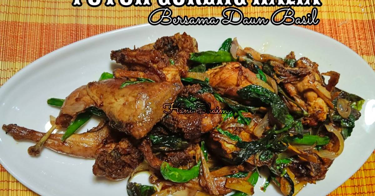 Resipi (12/7) Burung Puyuh Goreng Halia Bersama Daun Basil oleh Hani ...