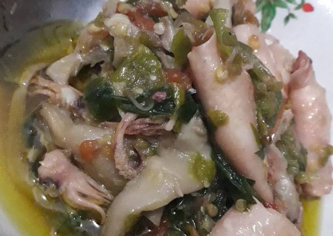 Resep Cumi jamur sambal ijo oleh Risma - Cookpad