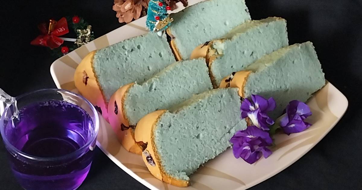 Resep 131. Chiffon Cake Telang Blueberry oleh Bintang Pasaribu - Cookpad