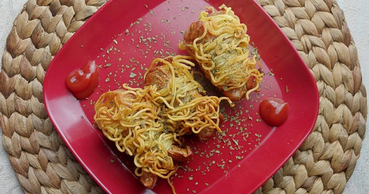 Resep Sosis Gulung Mie Kriuk oleh Shireishou - Cookpad