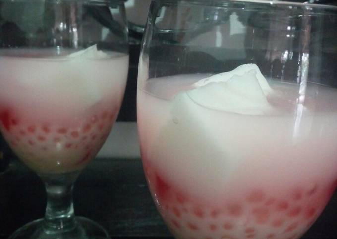 Resep Es puding merah putih mutiara oleh Meylan - Cookpad
