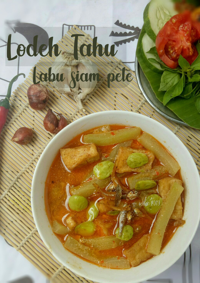 Resep Lodeh Tahu Labu Siam Pete oleh Icha Annisa Septiana - Cookpad