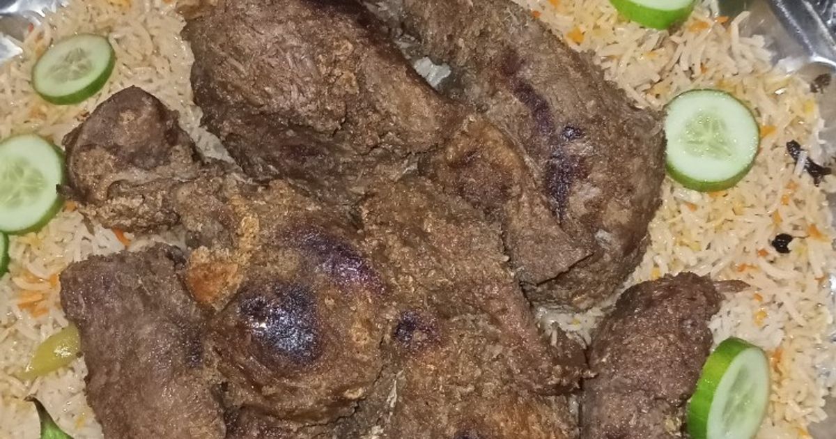 Arabian Rice With Mutton Roast Recipe by Sadia Asif - Cookpad