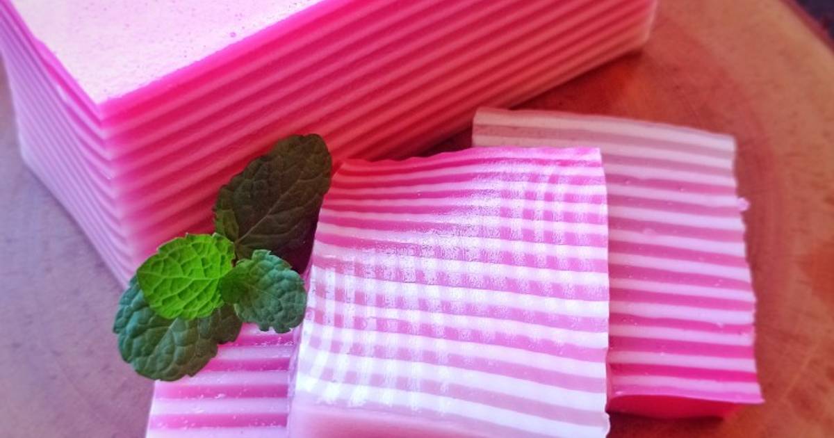 Resep Lapis sagu pinky oleh virazsiregar - Cookpad