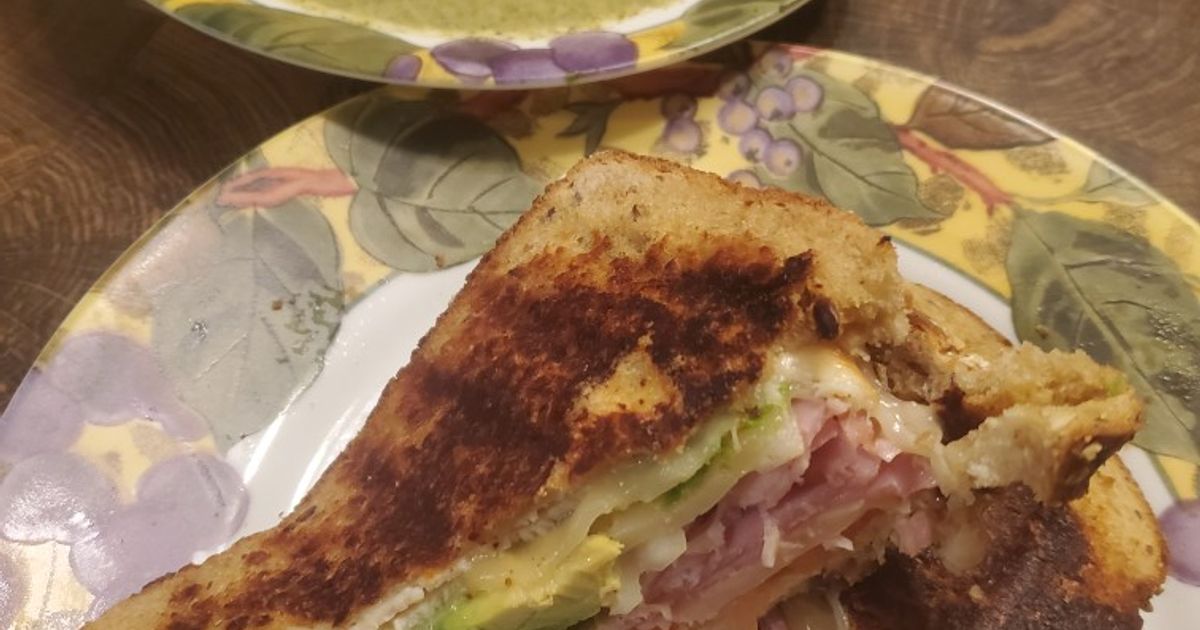 Brad's Panini W/ Cream Of Broccoli & Turnip Green Soup Recipe By ...