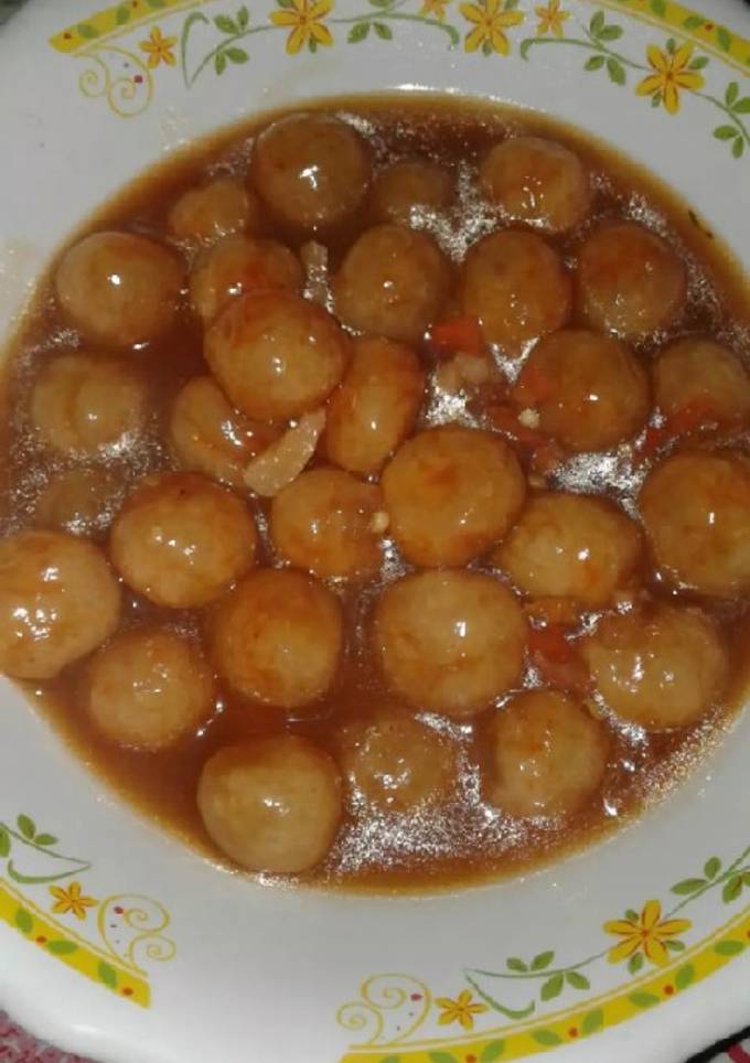 Resep Cimol kuah asam manis pedas oleh Dapur Bunda - Cookpad