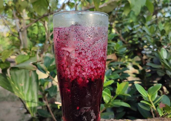 Resep Es Grape Selasih oleh Widjie Astuti - Cookpad