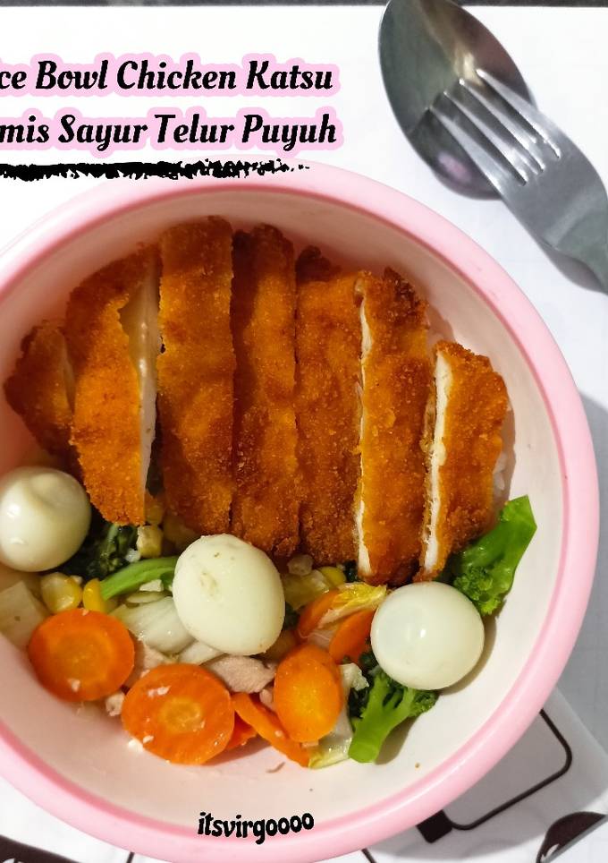 Resep #573. Rice Bowl Chicken Katsu Tumis Sayur Telur Puyuh oleh Dapoer ...