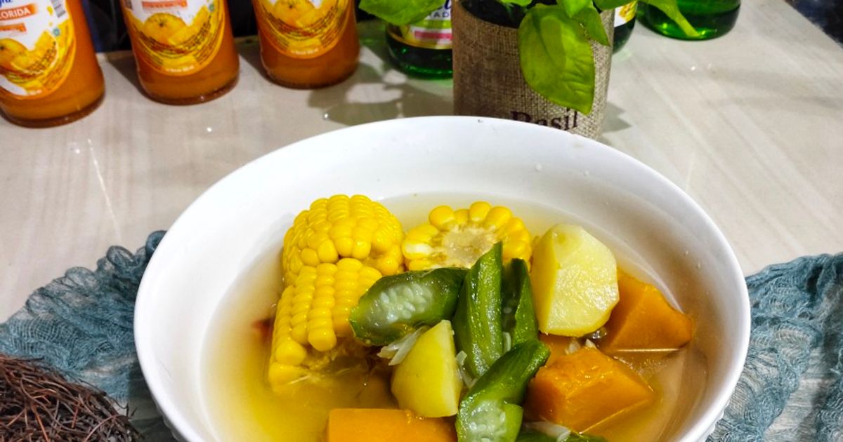 Resep sayur bening labu kuning dan oyong rumahan enak dan mudah - Cookpad