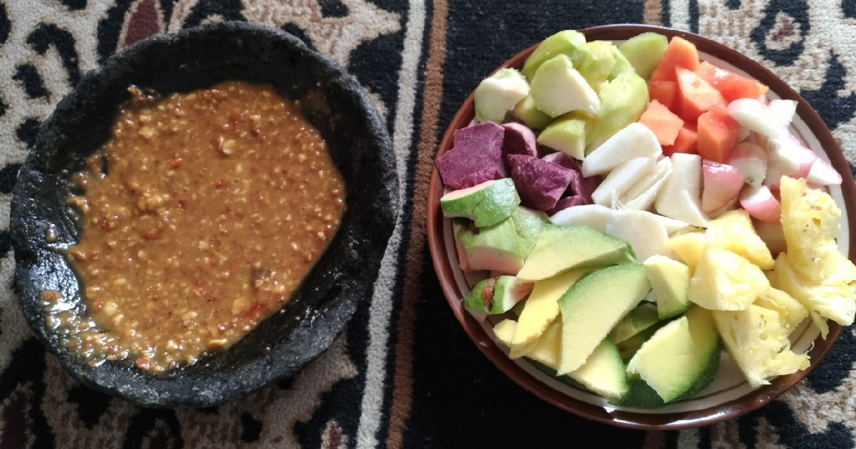 Resep Lutis Buah Sambel Kacang Pedas Manis oleh Iva - Cookpad