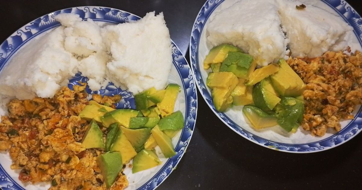 Ugali And Eggs Veggies Recipe by Sarahspark - Cookpad