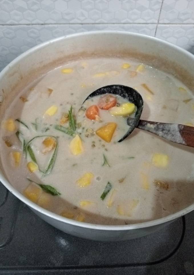 Resep Kolak Bubur Kacang Hijau campur Labu Kuning, Ketela dan Nangka ...