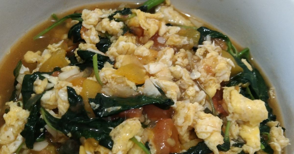 Resep 454. Tumis Bayam Tomat Telur oleh Dapoer Budhe - Cookpad