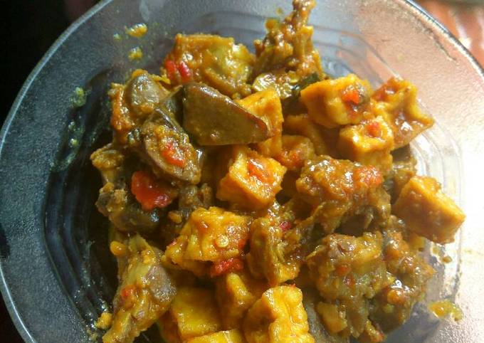 Resep Ampela ati tahu bumbu rujak oleh Damayanti Anisa - Cookpad