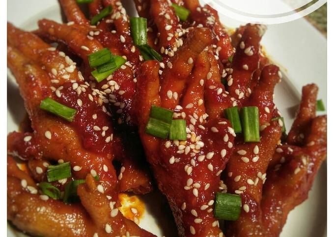 Resep Ceker Pedas Korea "Maeun Dakbal" oleh Ria anita F - Cookpad