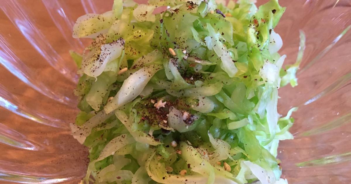 Super easy! Salted fresh cabbage キャベツの塩もみ Recipe by bistro naomi - 尚美食堂 ...