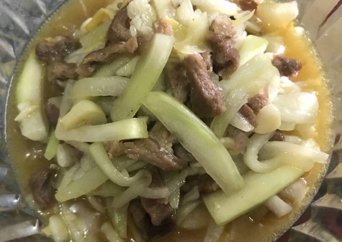 Resep Labu air tumis lamb🥗 oleh Lily’s - Cookpad