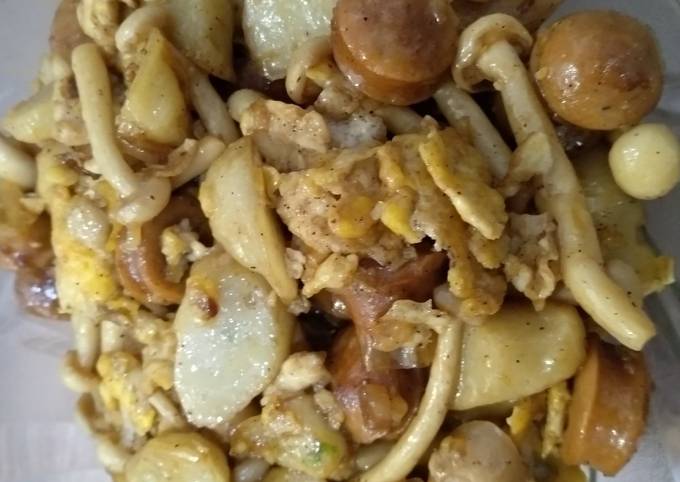 Resep Jamur shimeji telur sosis oleh stevany eka leoni - Cookpad