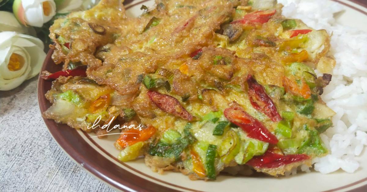 Resep Telur Dadar Gobal Gabul oleh ihdanas - Cookpad