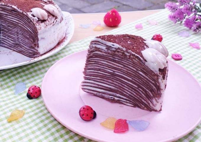 Resep Mille Crepes var. Coklat, Jajanan Yogashi dari Jepang 🥞 oleh Visda Ummu2H - Cookpad