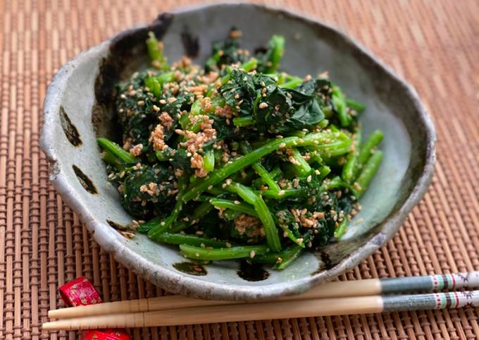 Japanese Sweet Sesame Spinach Recipe by Aunty Eiko's international ...