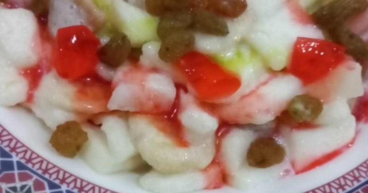 Creamy fruit chaat 😋 Recipe by Zaibee Dabeer - Cookpad