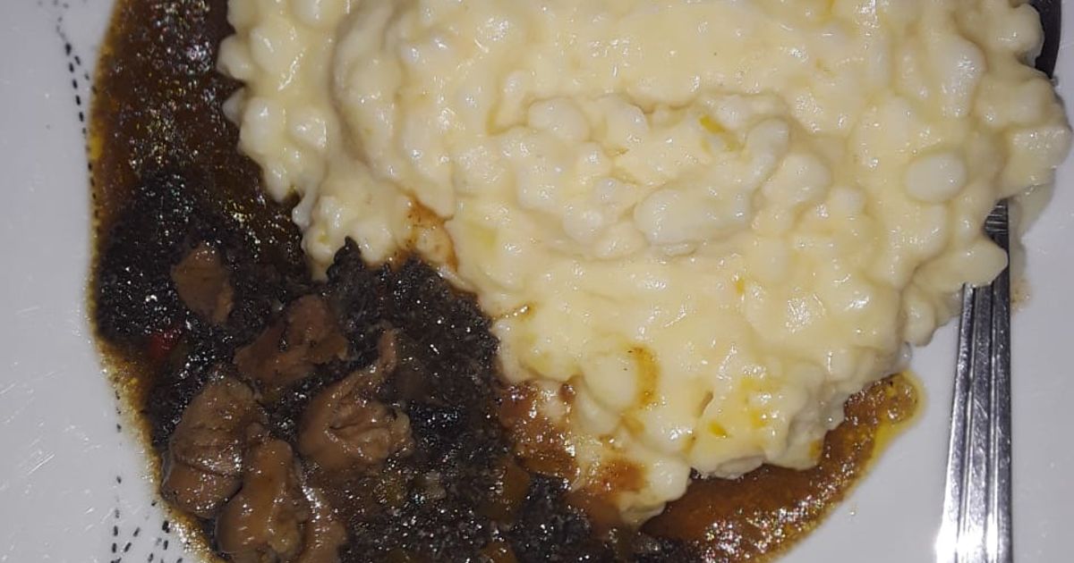 Samp And Lamb Tripe Meat Recipe by maDlamini - Cookpad