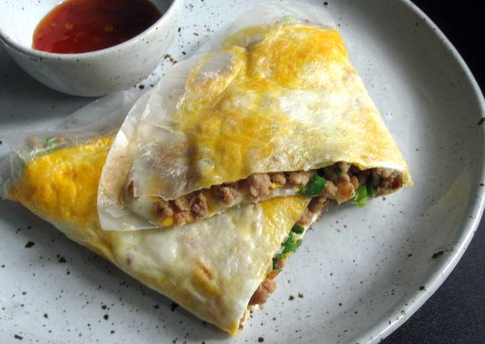 Pan-Grilled Rice Paper & Egg Recipe by Hiroko Liston - Cookpad